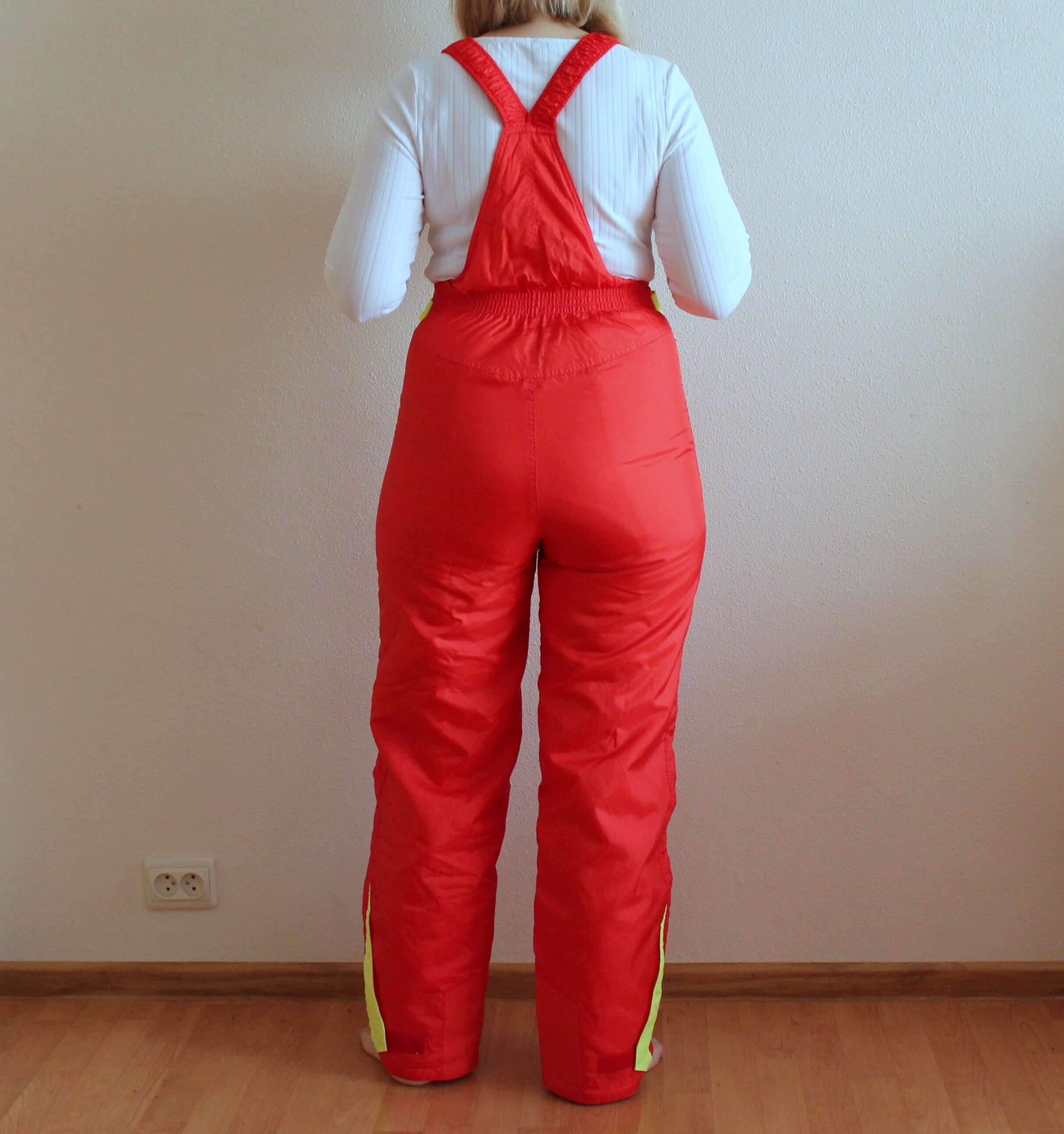 Red Ski Pants Vintage Ski Pants One Piece Ski Suit Retro Overalls ...