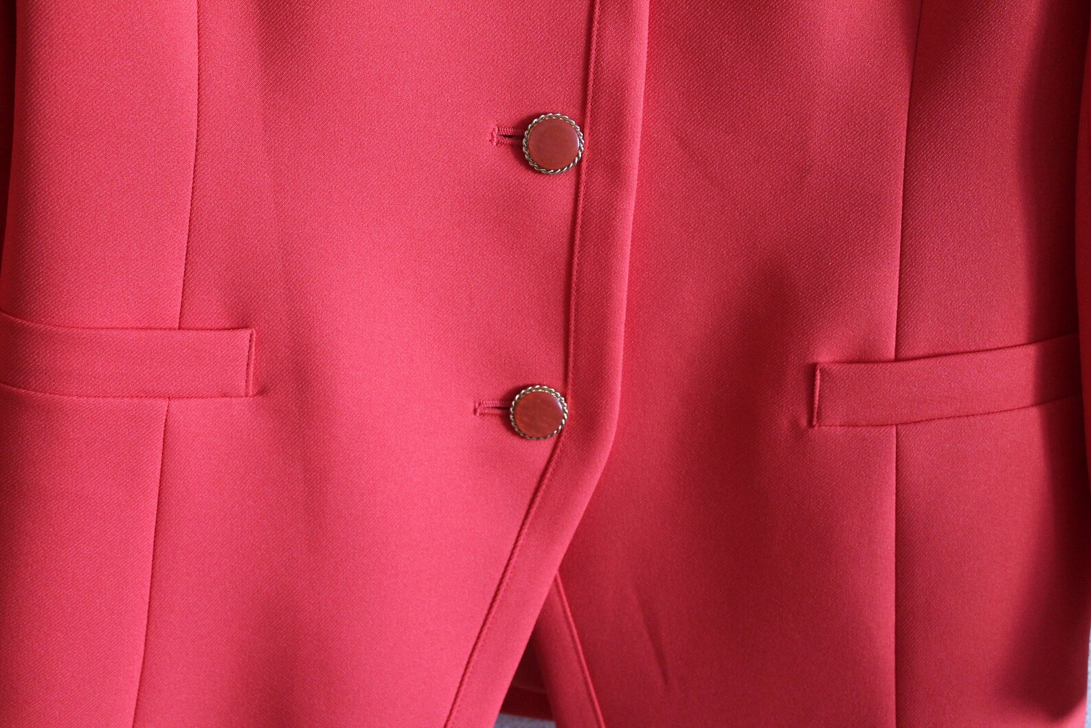 Women's Jacket Red Jacket Coral Red Vintage Blazer Ladies - Etsy