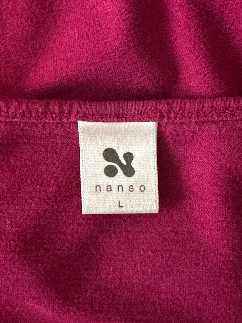Vintage Nanso Dress Purple Dress Long Sleeve Cotton Blend Tunic Large ...
