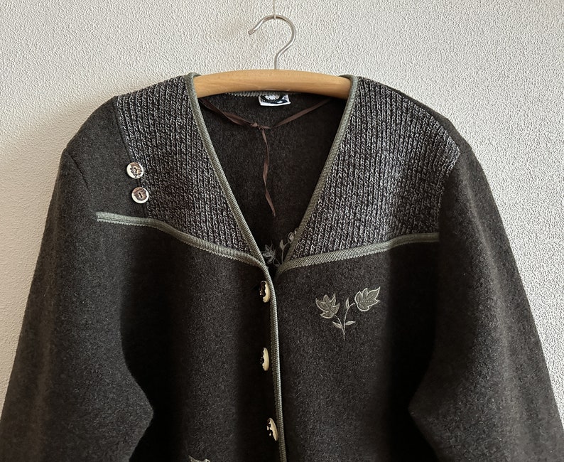 Dirndl Jacket Women's Blazer Brown Wool Jacket Folk Jacket Traditional ...