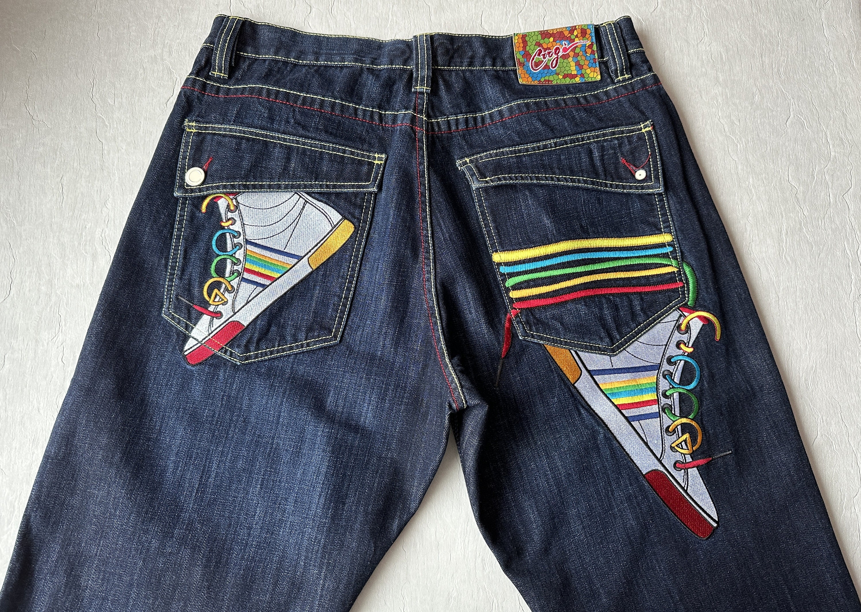 Coogi Embroidered Denim Pants Coogi Jeans Dark Blue Jeans - Etsy
