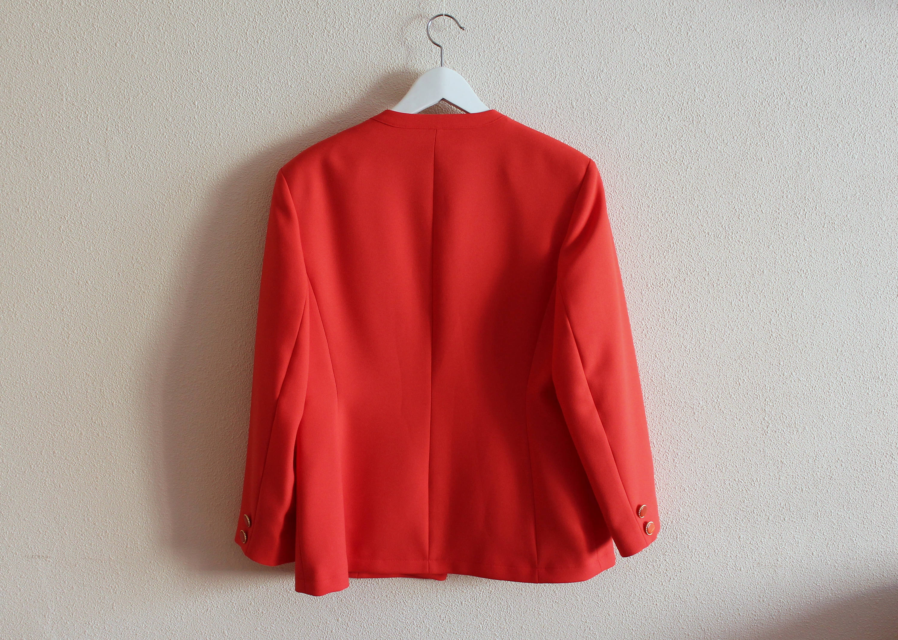 Women's Jacket Red Jacket Coral Red Vintage Blazer Ladies - Etsy