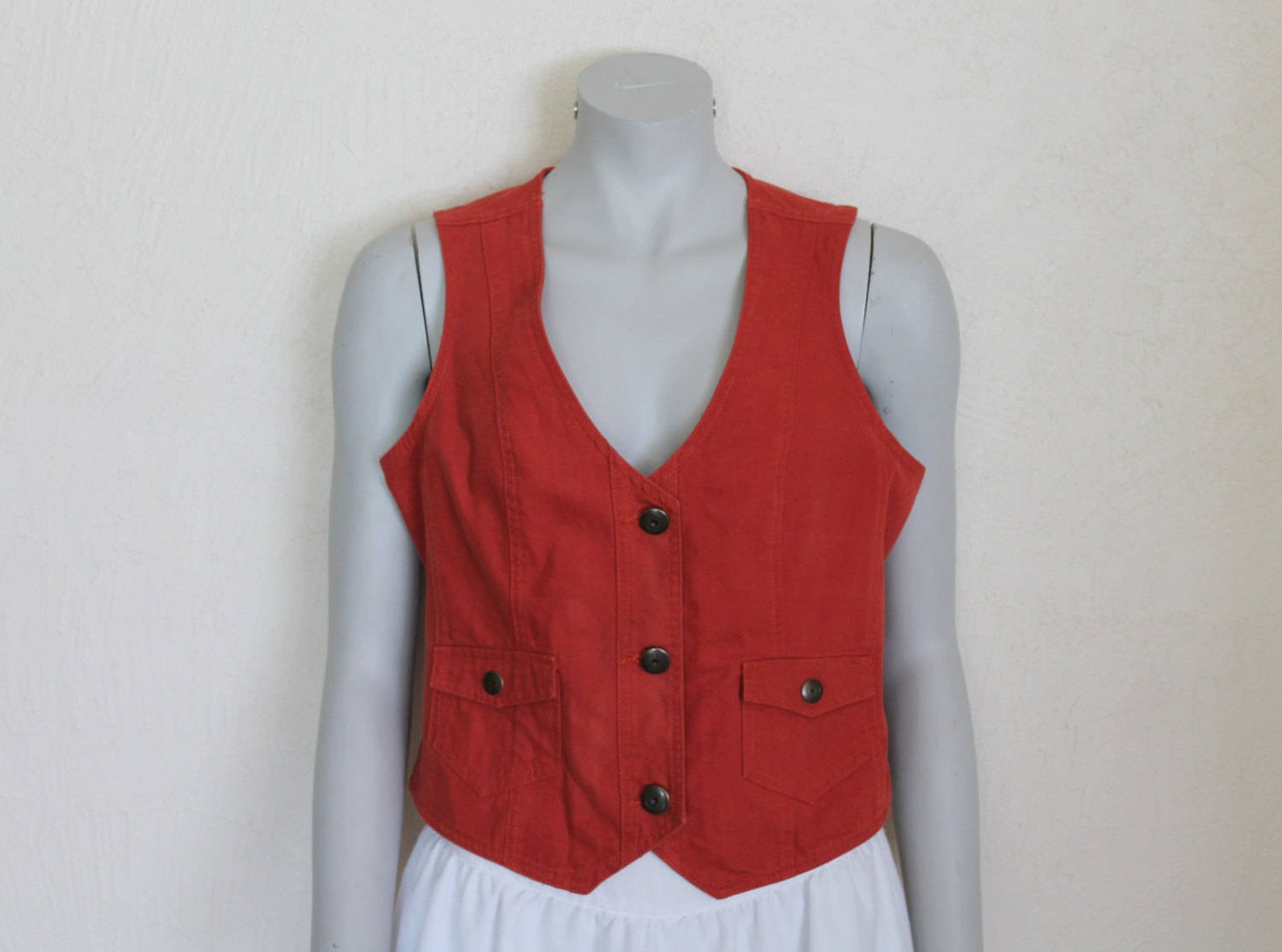 Women's Vest Orange Vest Orange Women Vest Steampunk | Etsy