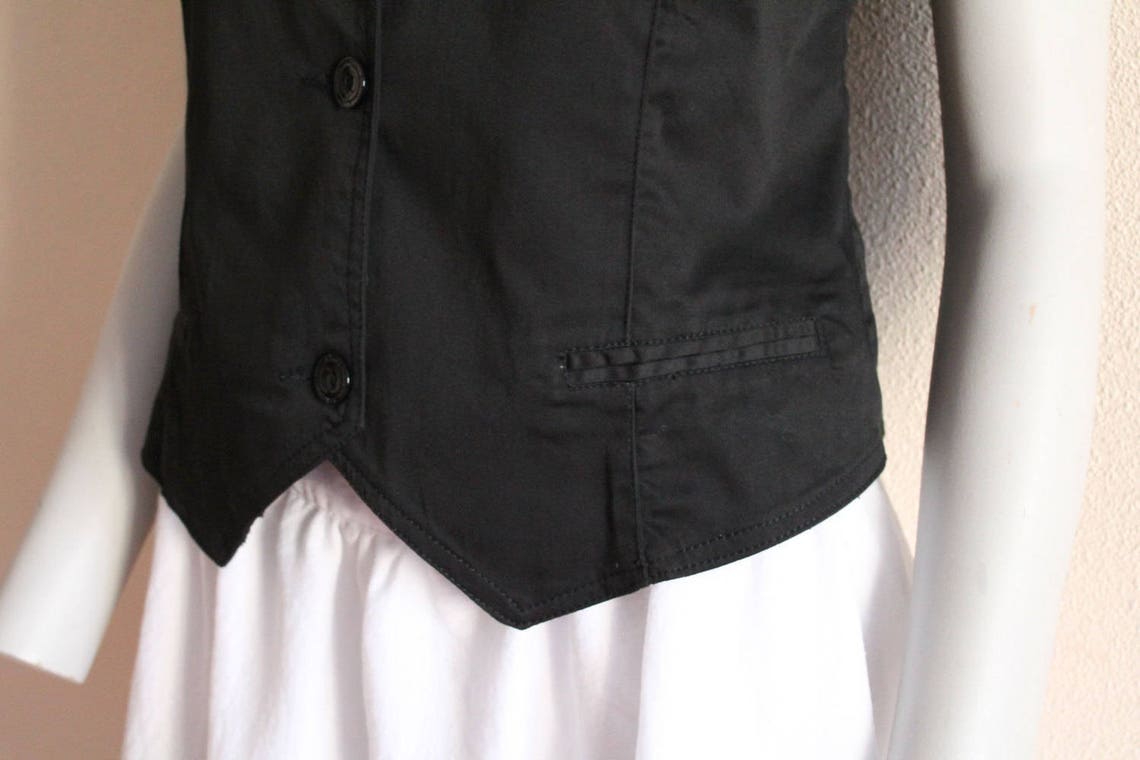 Women's Vest Black Vest Black Women Vest Womens Steampunk | Etsy