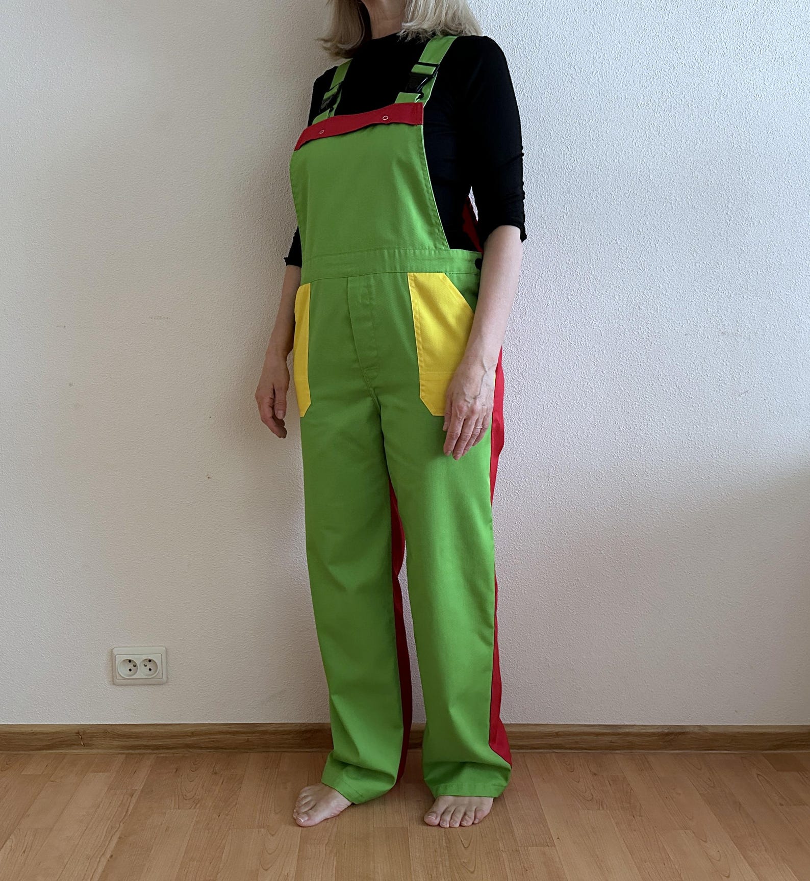 Masquerade Overall Vintage Overalls Colorful Jumpsuit Clown Costume ...