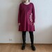 Vintage Nanso Dress Purple Dress Long Sleeve Cotton Blend Tunic Large ...