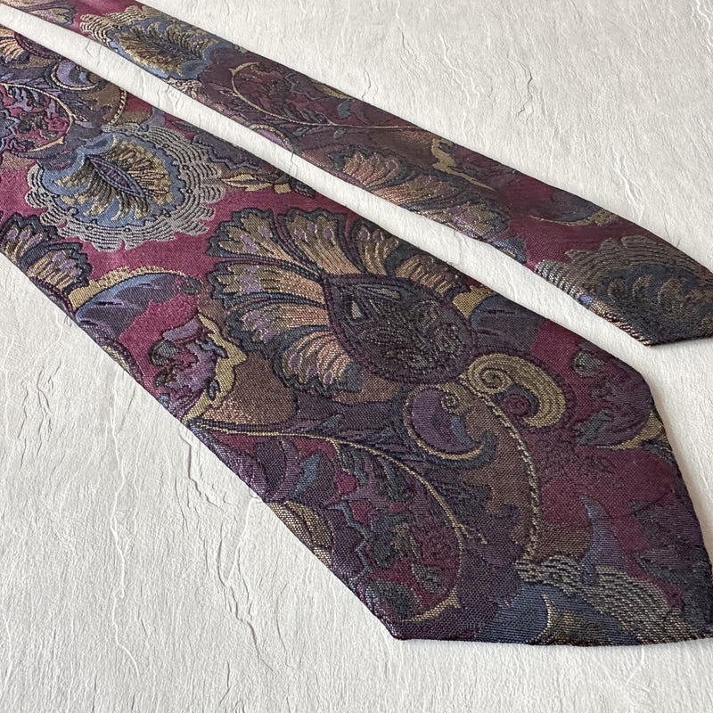Burgundy Statement Tie - Etsy