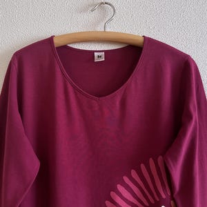 Vintage Nanso Dress Purple Dress Long Sleeve Cotton Blend Tunic Large ...