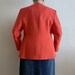 Women's Jacket Red Jacket Coral Red Vintage Blazer Ladies Jacket Women ...