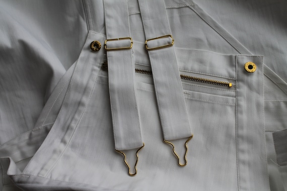 White Overalls Vintage Work Overalls White Jumpsuit W… - Gem