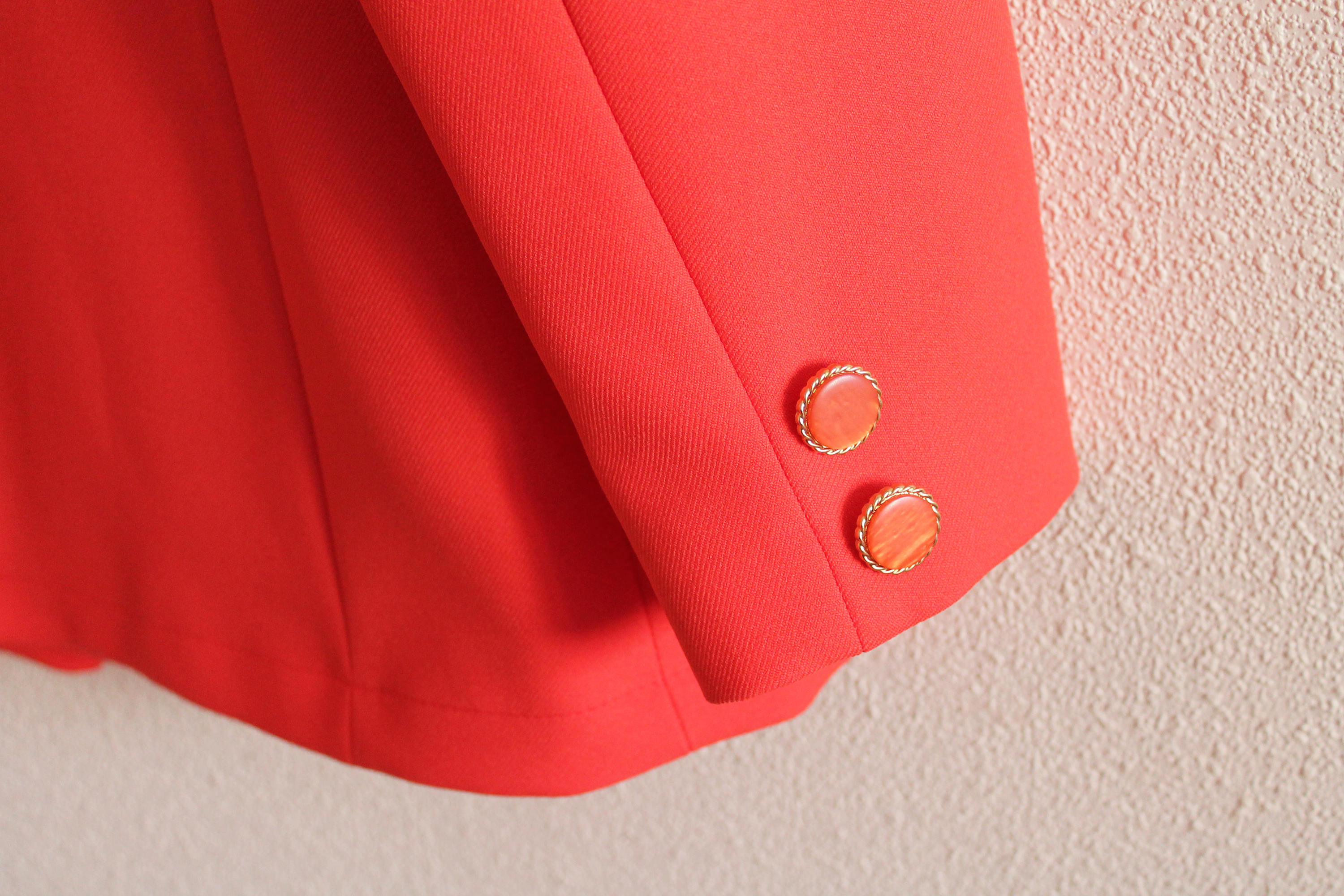 Women's Jacket Red Jacket Coral Red Vintage Blazer Ladies - Etsy