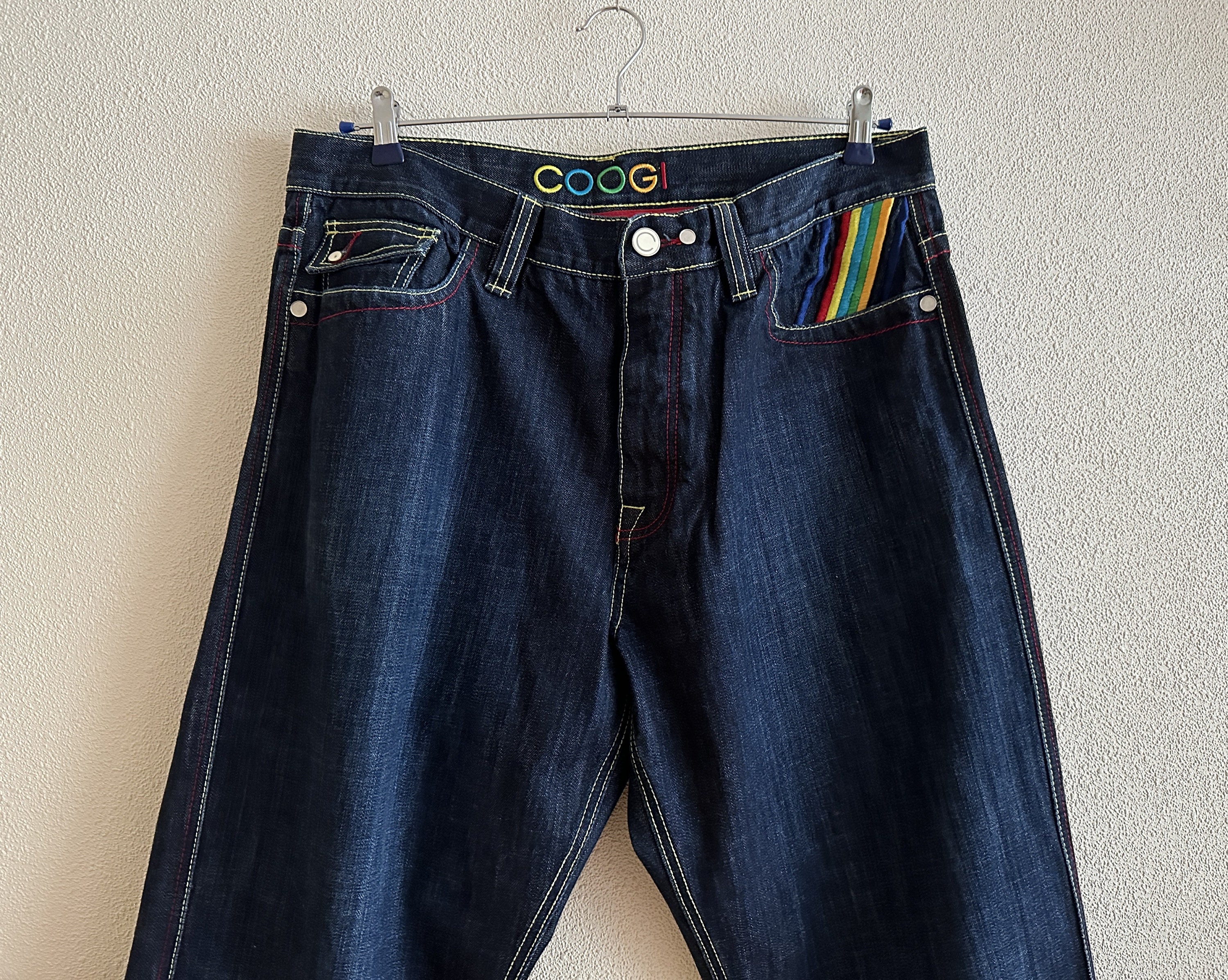 Coogi Embroidered Denim Pants Coogi Jeans Dark Blue Jeans - Etsy