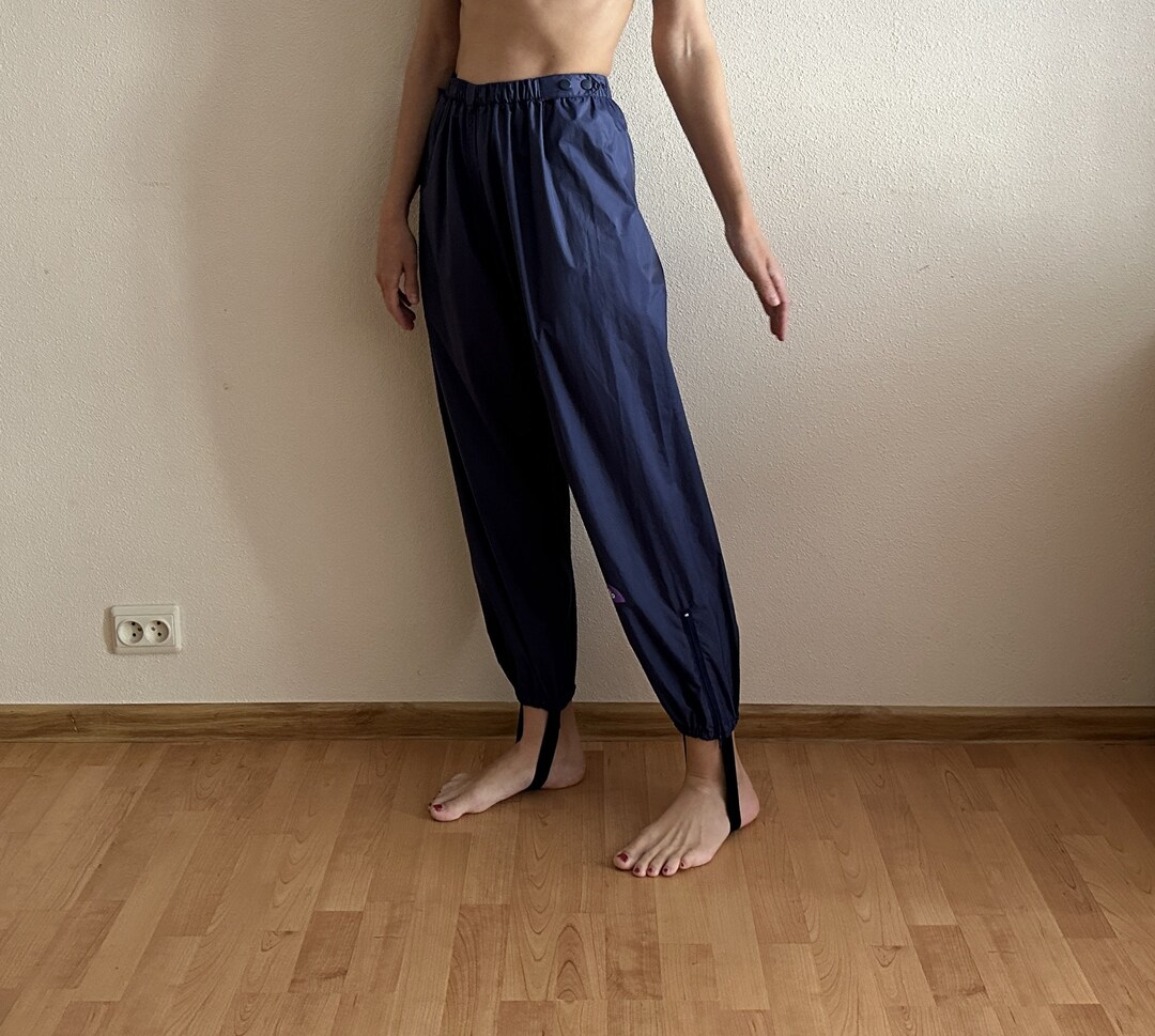 Vintage Rain Pants Blue Rain Pants Splash Pants Windbreaker Pants Rain ...