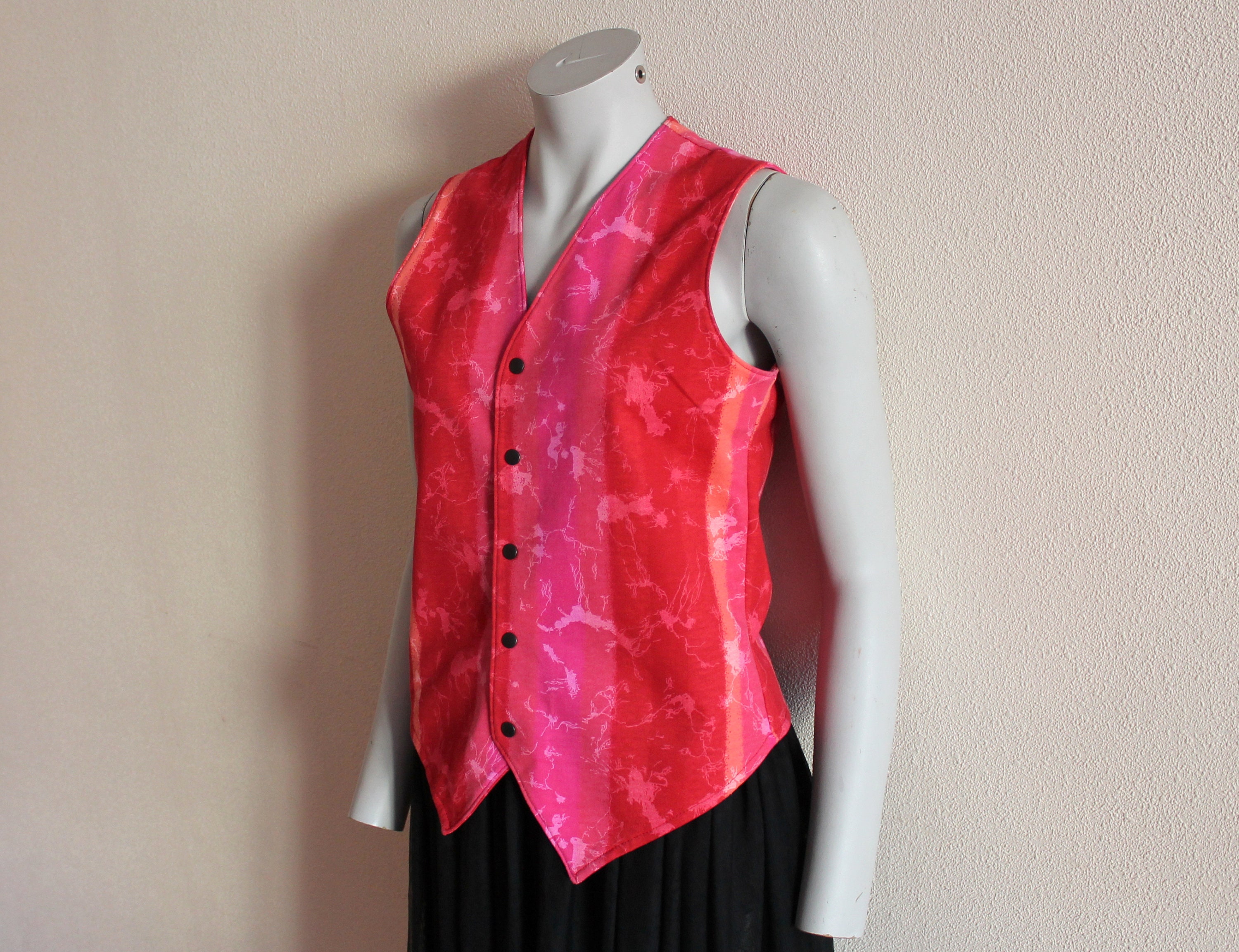 Red Vest Women's Vest Red Women Vest Fitted Womens Vest Red Waistcoat ...