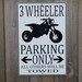 Three Wheeler Atc Parking Only Sign Red on White - Etsy