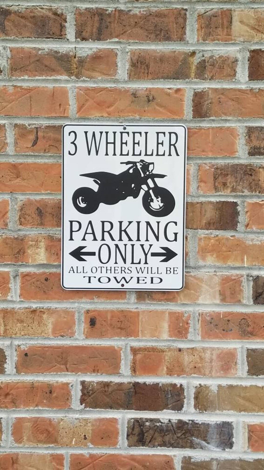 Three Wheeler Atc Parking Only Sign Black on White - Etsy