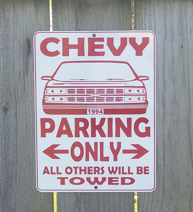Obs 1988-1998 Chevy Silverado, Tahoe, Suburban Parking Only Sign - Etsy