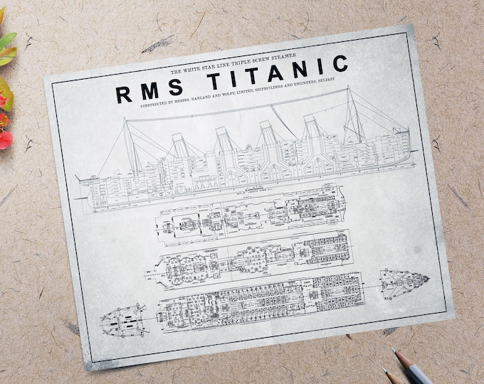 RMS Titanic Deck Plans 8x10 INSTANT DOWNLOAD - Etsy