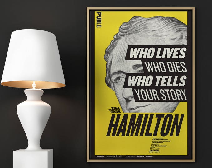 24x36in Hamilton Musical Poster Public Theater - Etsy