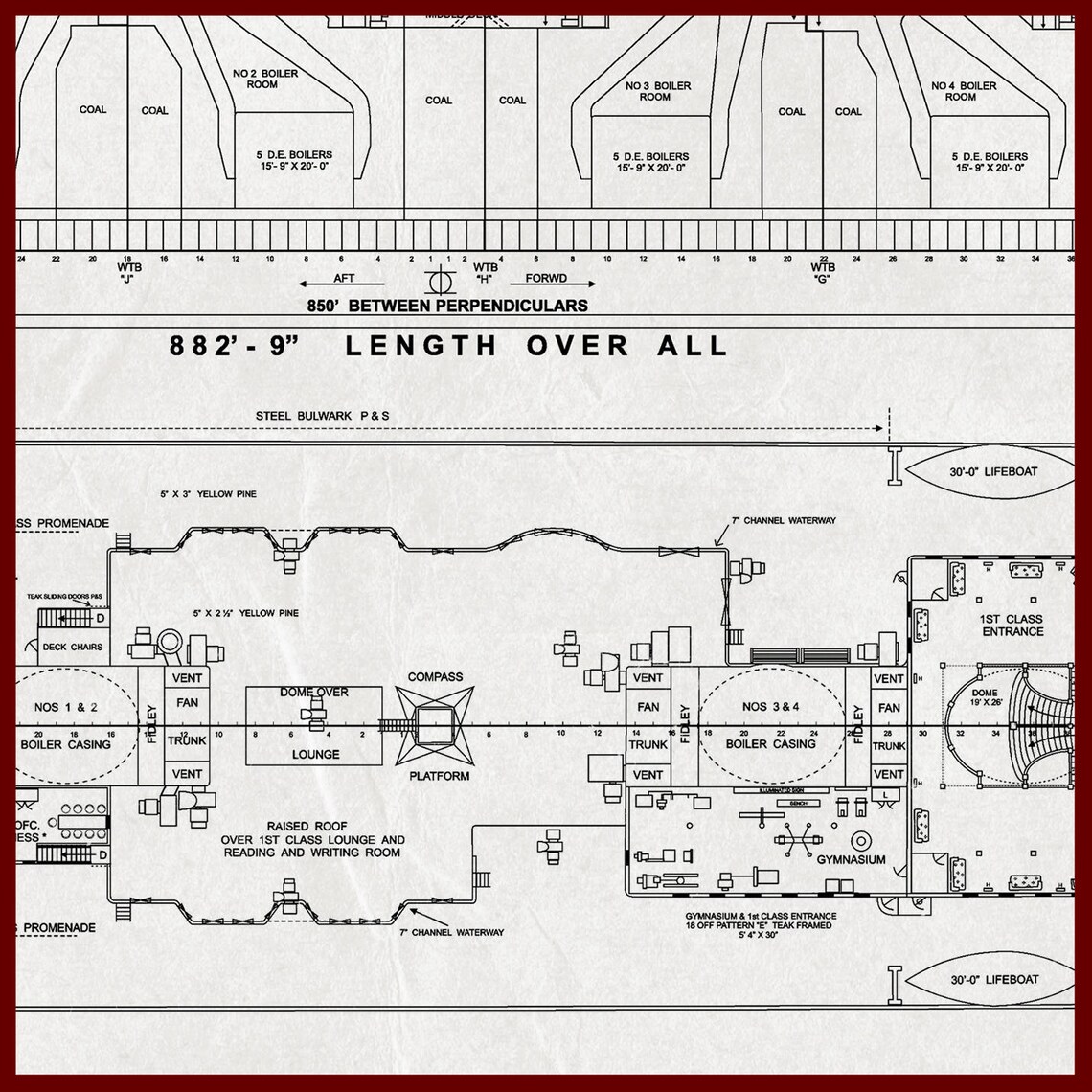 Titanic Deck Plans Colors