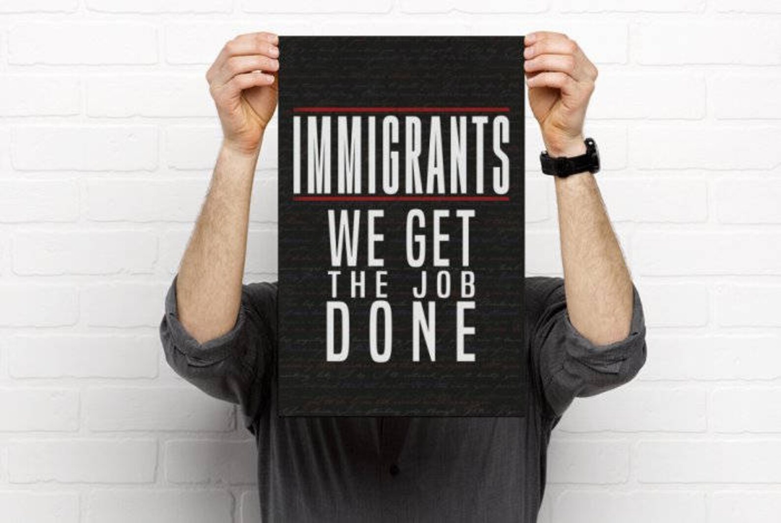 DIGITAL DOWNLOAD immigrants: We Get the Job Done | Etsy