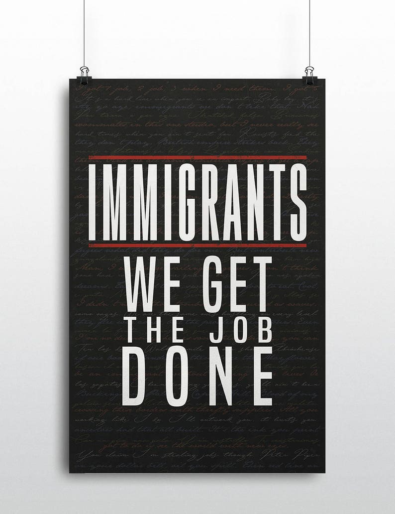 DIGITAL DOWNLOAD immigrants: We Get the Job Done | Etsy