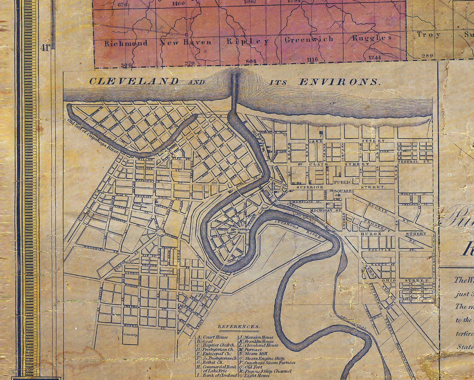 Vintage Map Map of the Western Reserve 1842 | Etsy