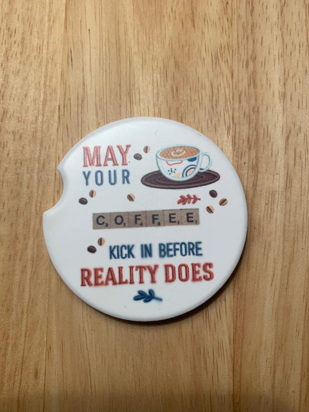 Coffee Car Coaster Scrabble Tiles Design - Etsy