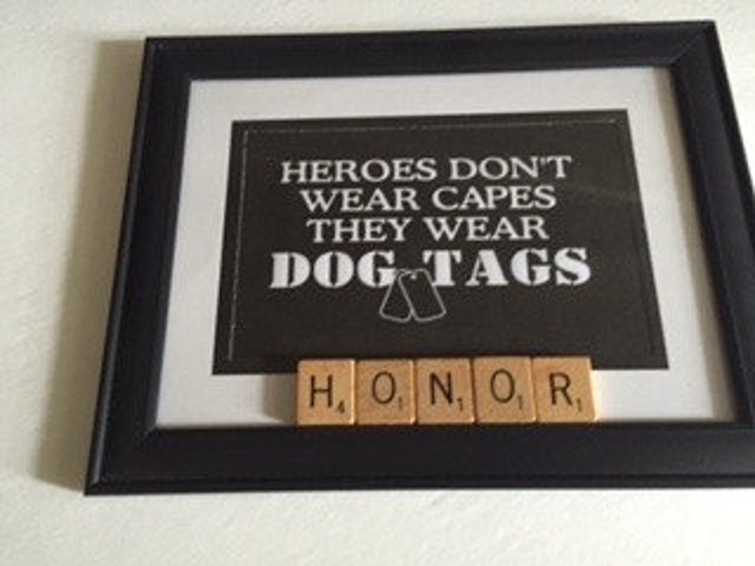 Honor Military Scrabble Letter Framed Art - Etsy