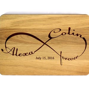 Cutting Board Wedding Gift Infinity Personalized Cutting Board - Etsy