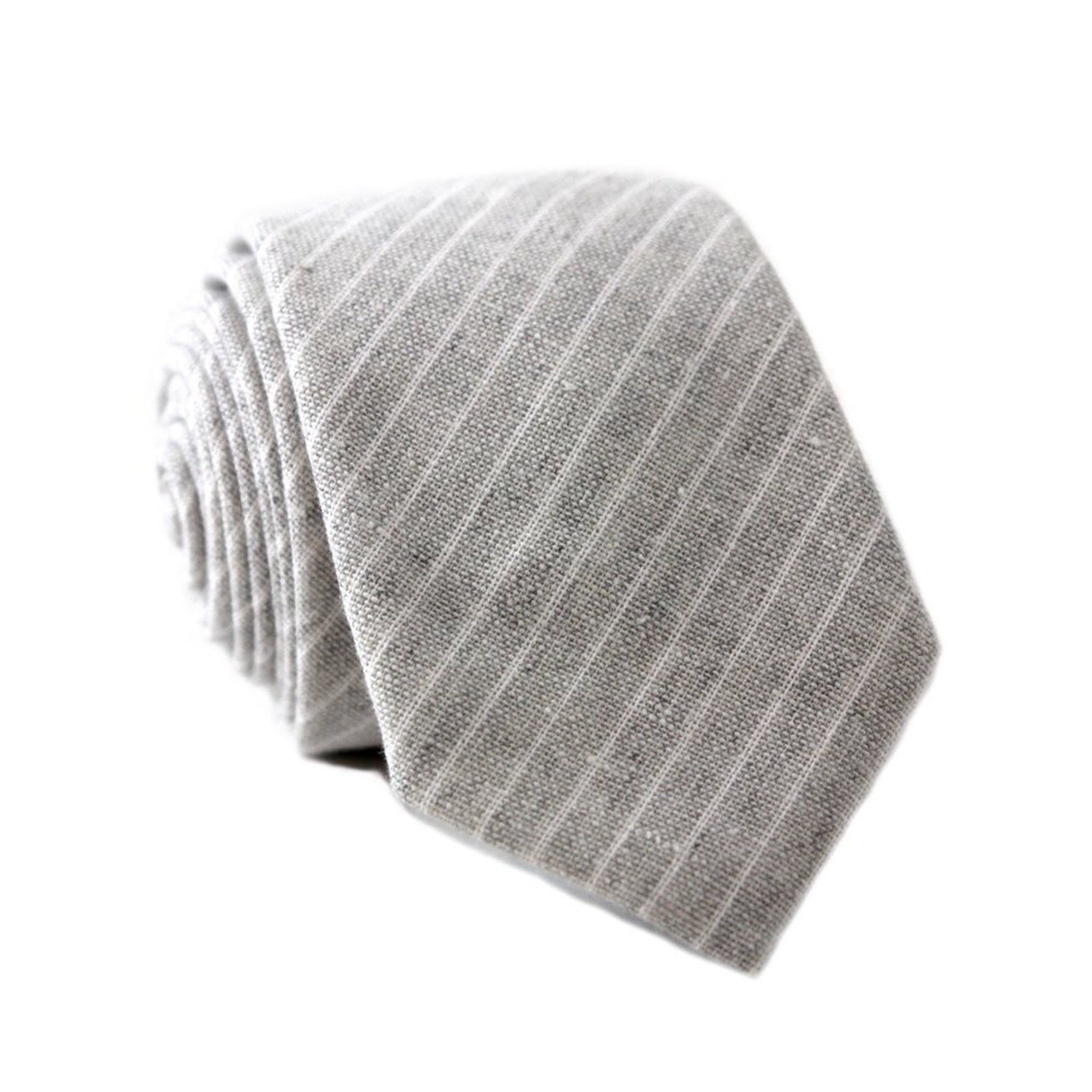 Grey Necktie, Grey Striped Tie, Mens Tie, Mens Skinny Tie, Floral ...