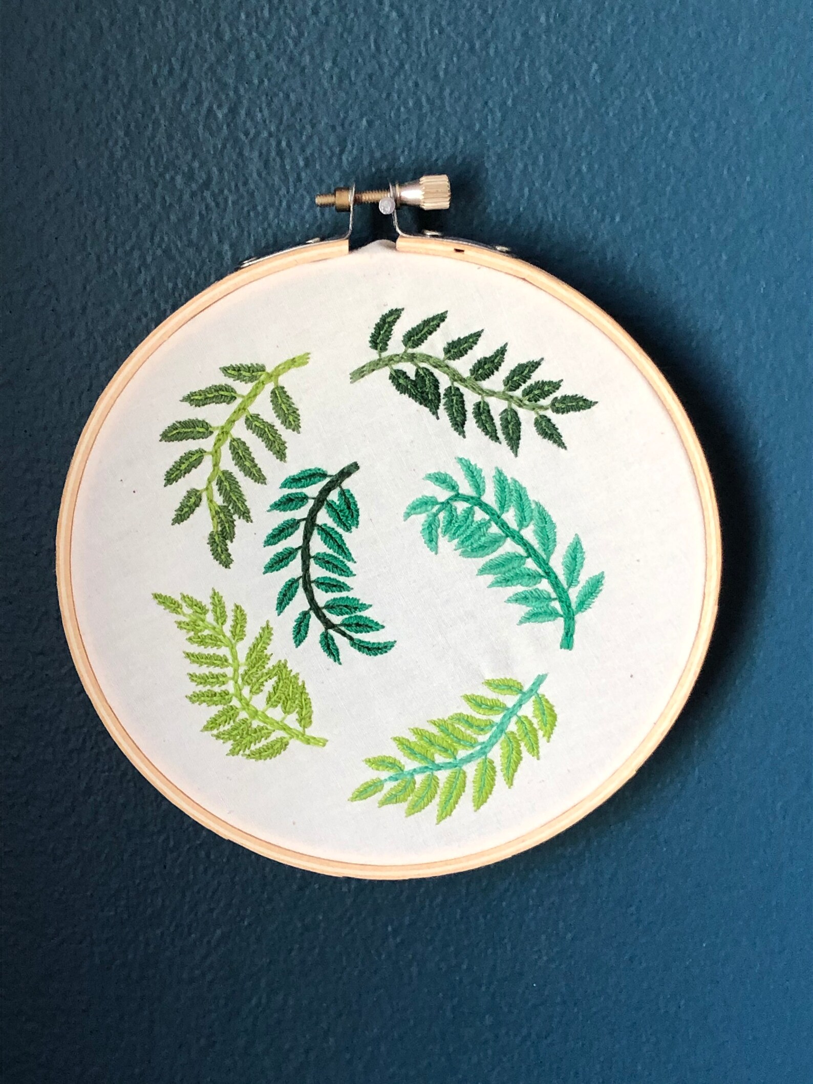 Fern Spiral- 5" Embroidery - Etsy