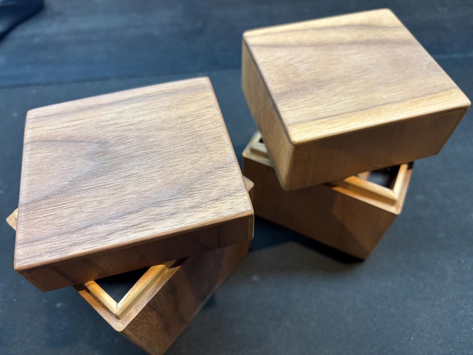 Two Handmade Hardwood Walnut Boxes - Etsy