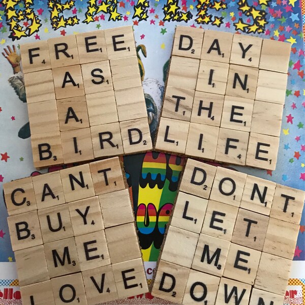 Scrabble Coaster - Etsy