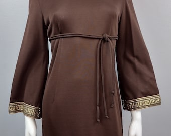 Black Greek Key Dress - Etsy