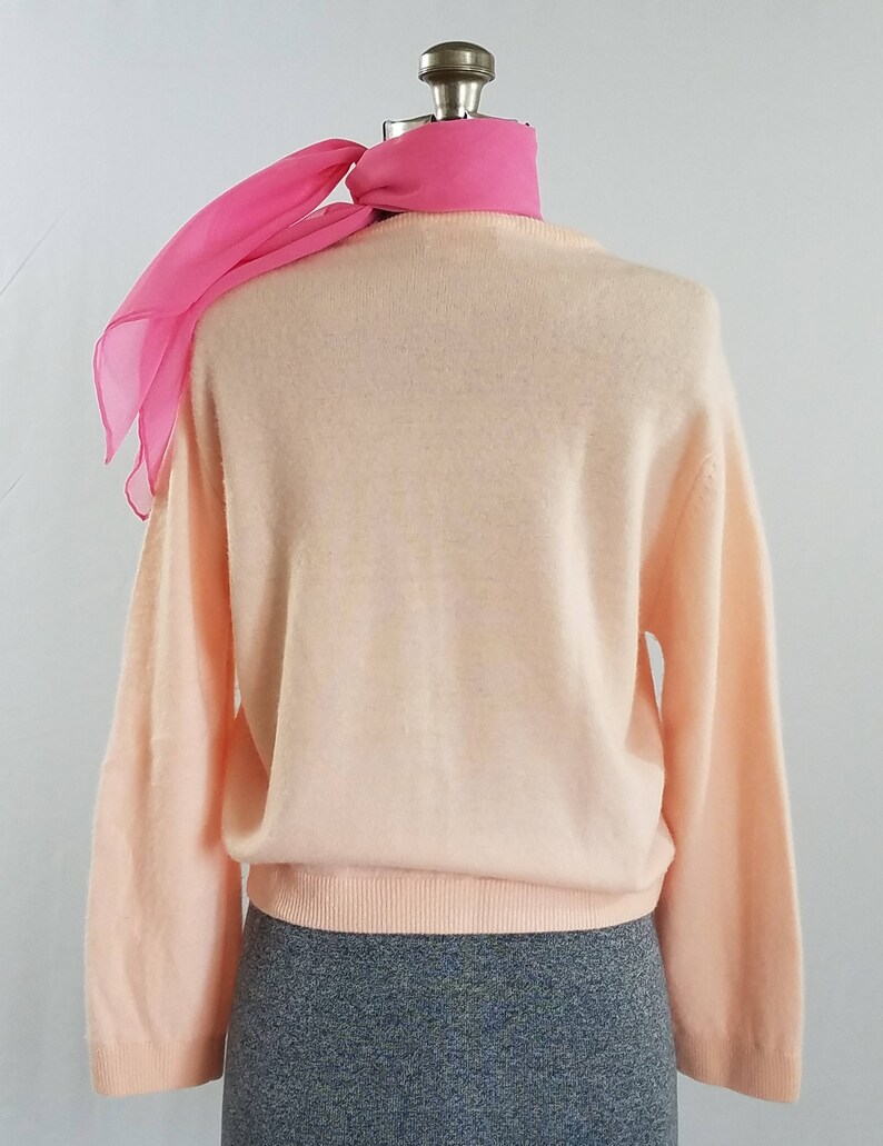 Vintage 1950s Cardigan 50s Monogram Sweater With Matching Hot Pink ...