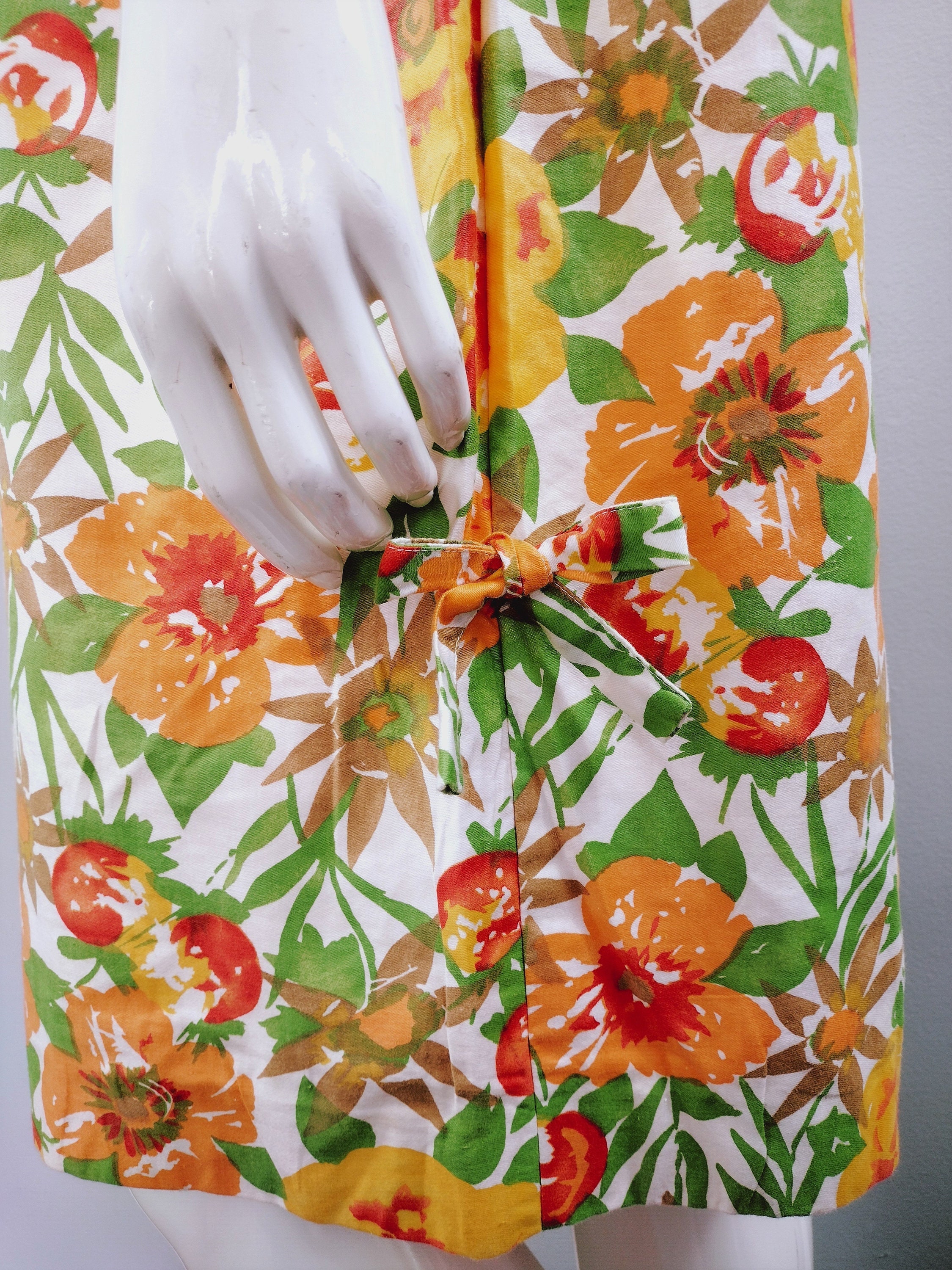 Vintage Shift Dress 1960s Summer Dress DEADSTOCK With Tags Floral Print ...