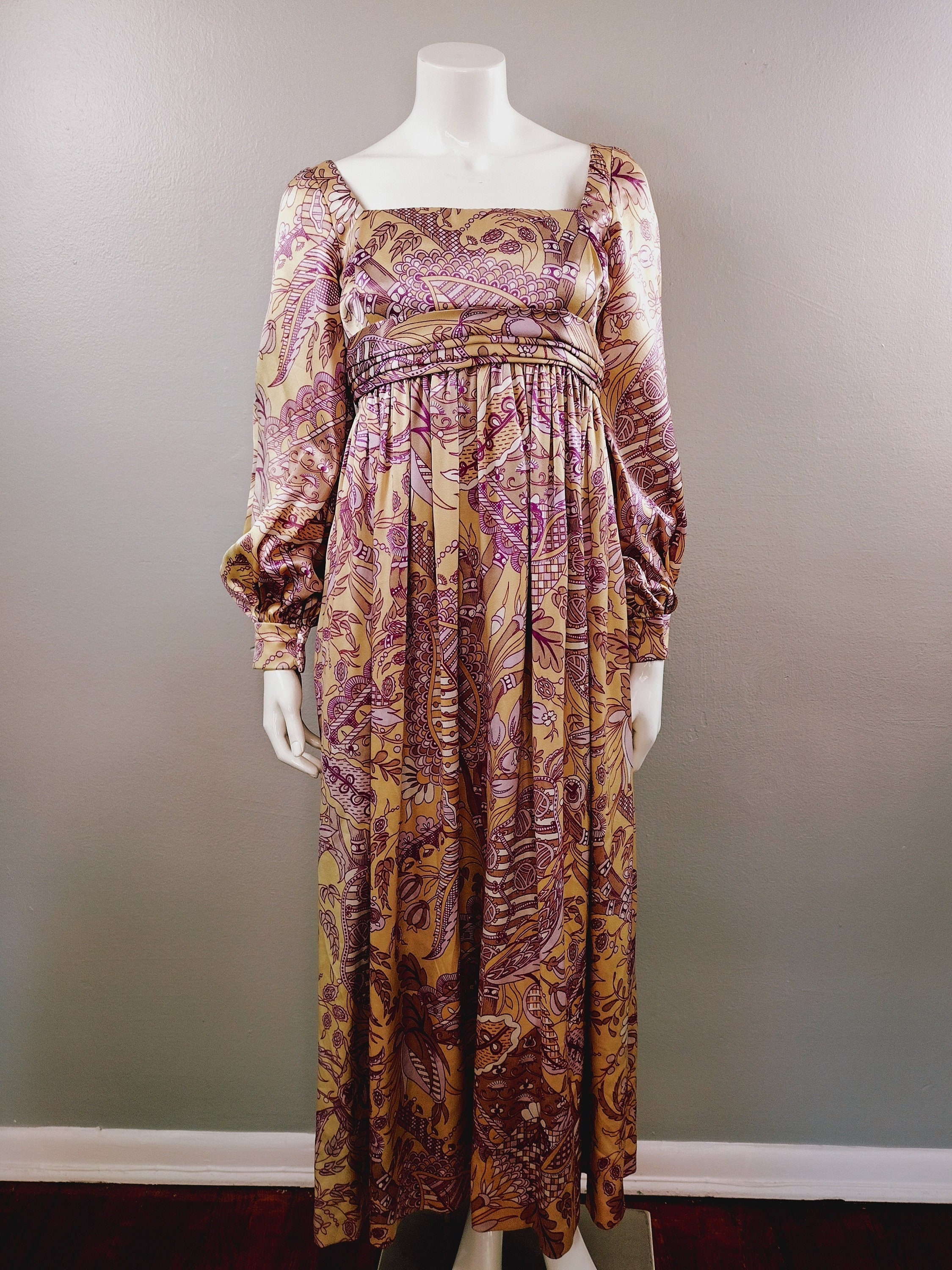Vintage Peasant Dress 1970s Boho/ Bohemian/hippie Peasant Maxi - Etsy