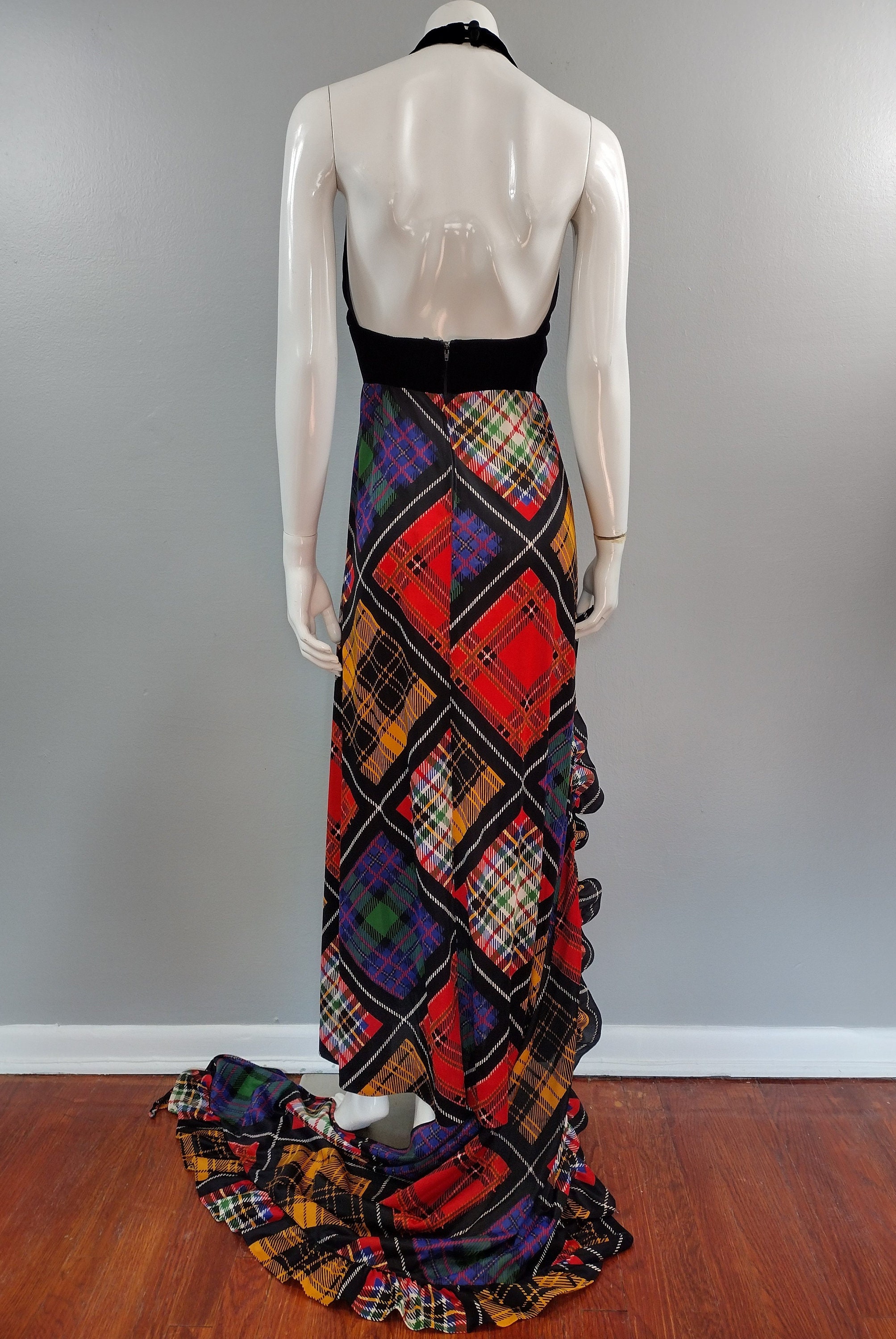 Vintage Halter Dress 1970s Halter Gown With Matching Shawl 70s - Etsy