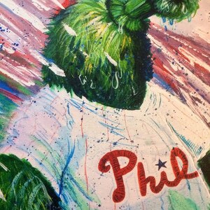 Philadelphia Sports Art - Phillie Phanatic CUSTOM PRINT - Etsy