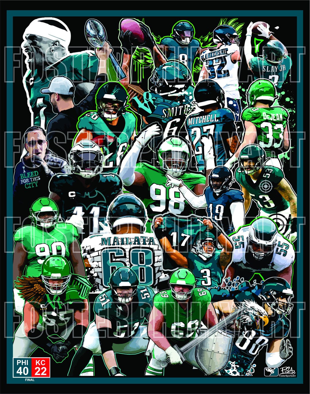 Philadelphia Sports Art - “SUPER BOWL 59 CHAMPIONS” Custom Print - Etsy