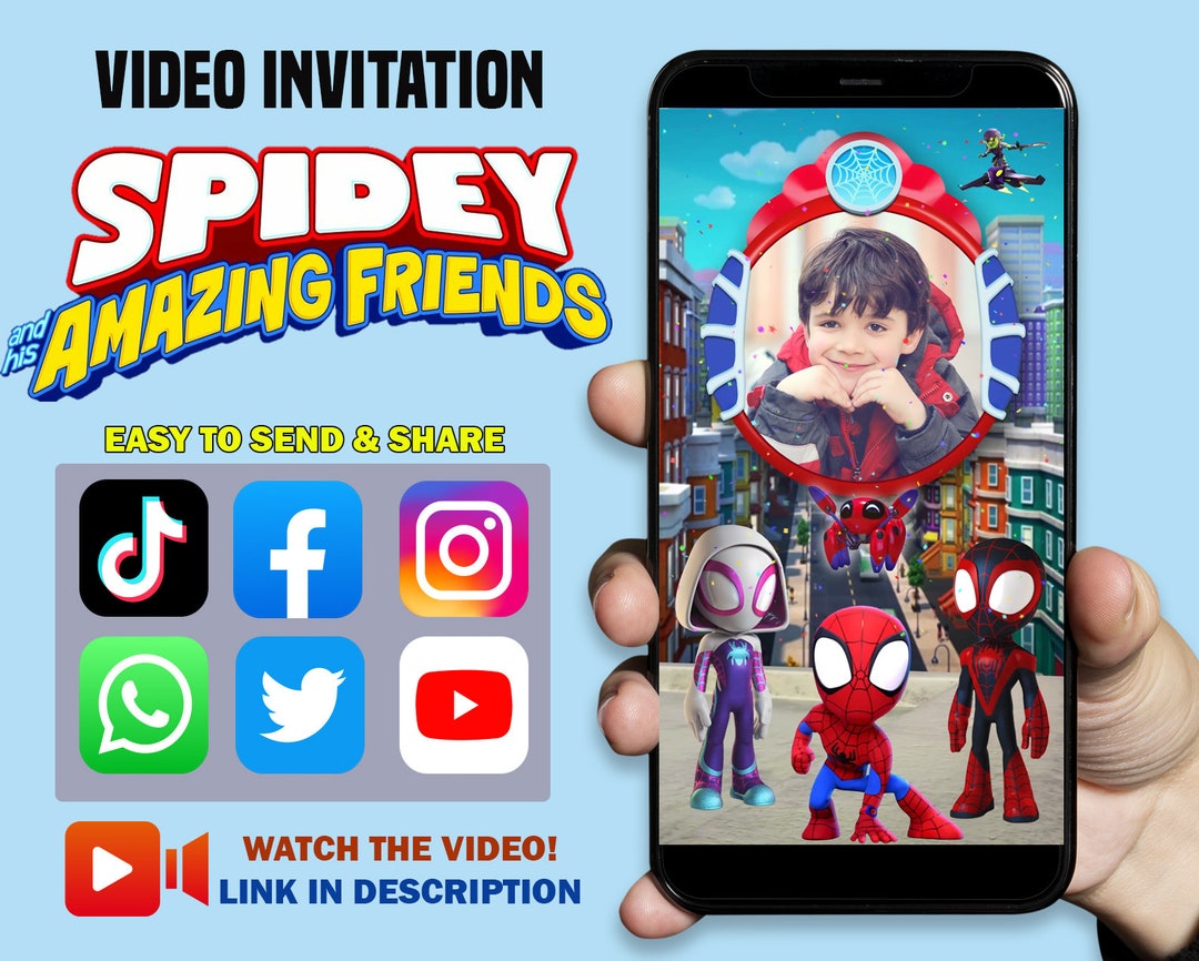 Spidey Animated Video Invitation for a Birthday Party With a Child's ...
