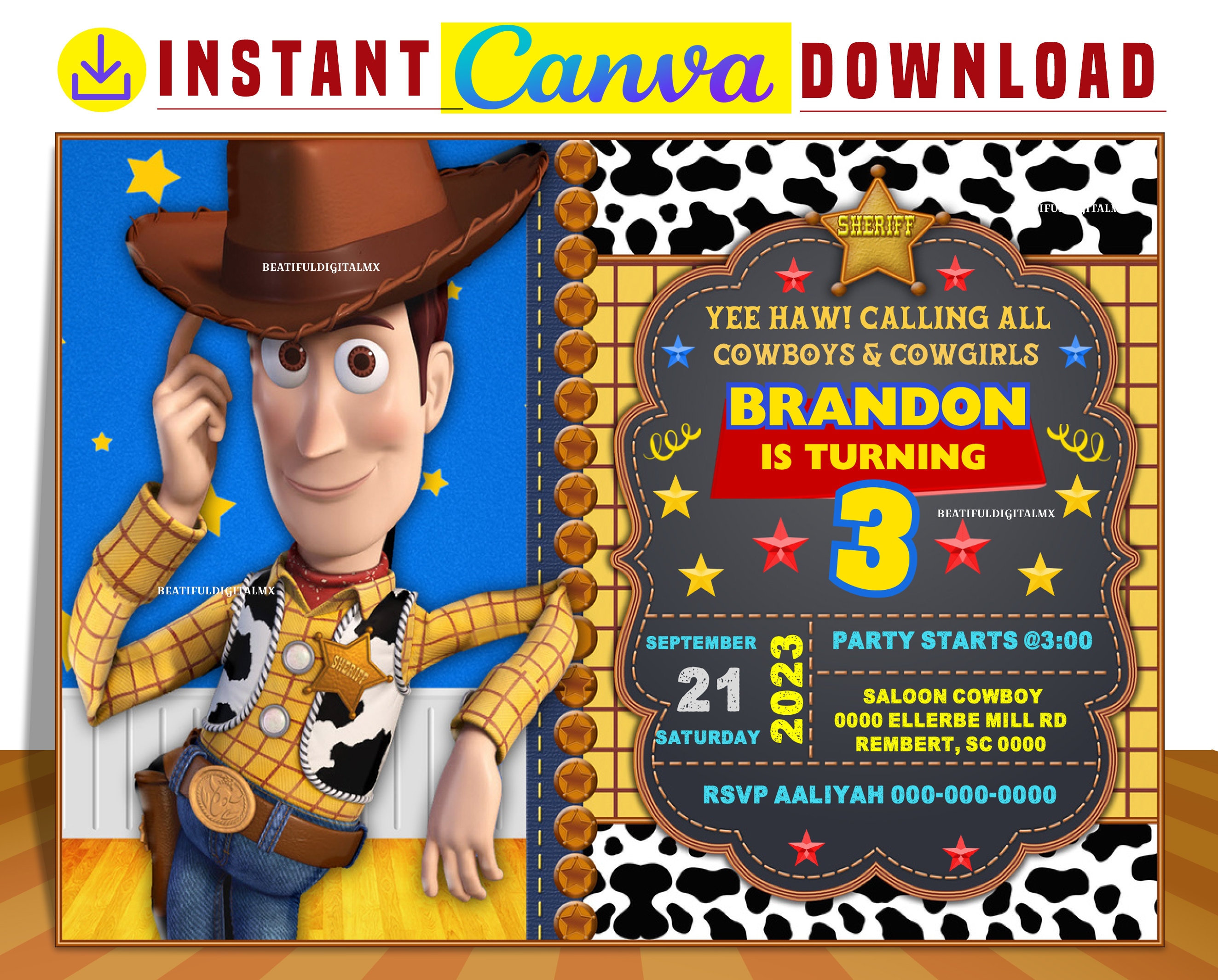 Invitaciones De Graduacion De Vaqueros