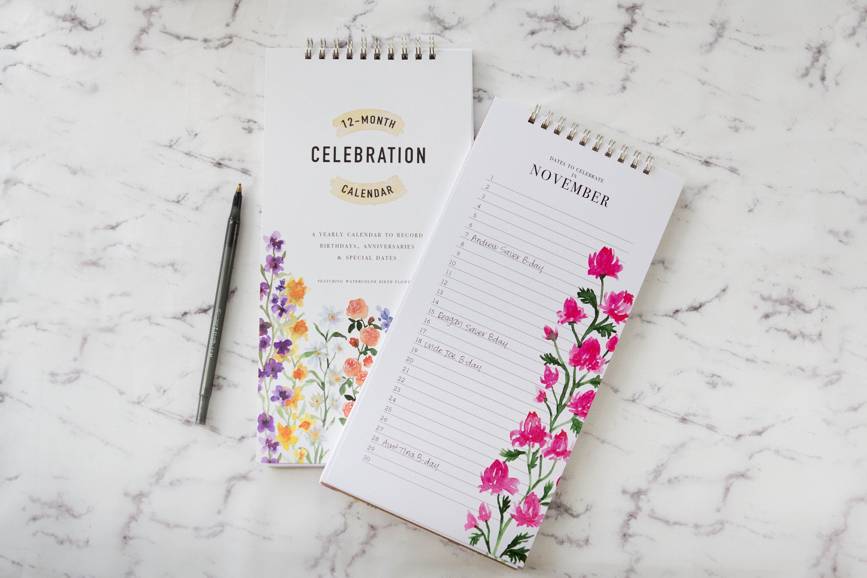 12 Month Perpetual (celebration) Calendar - Etsy