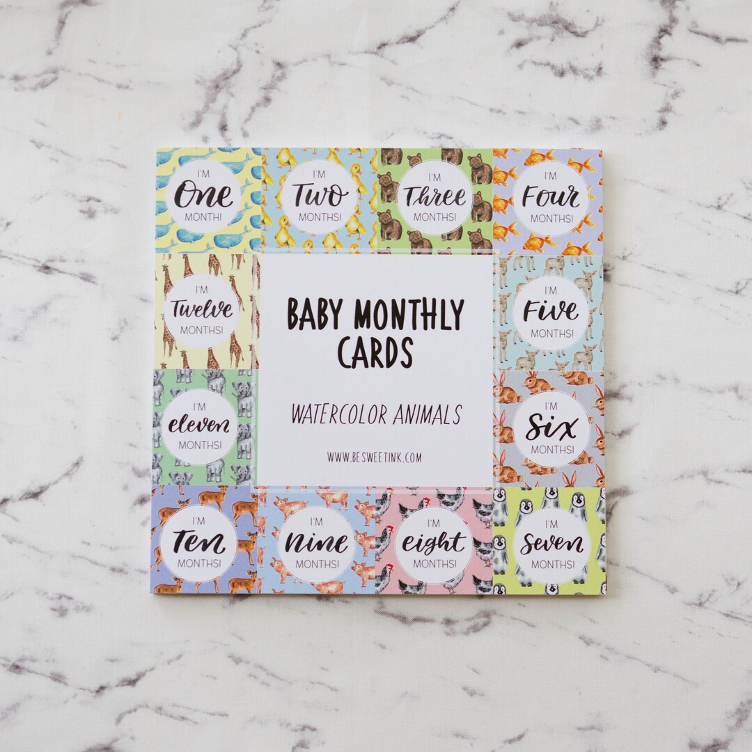 Baby Monthly Cards - Etsy