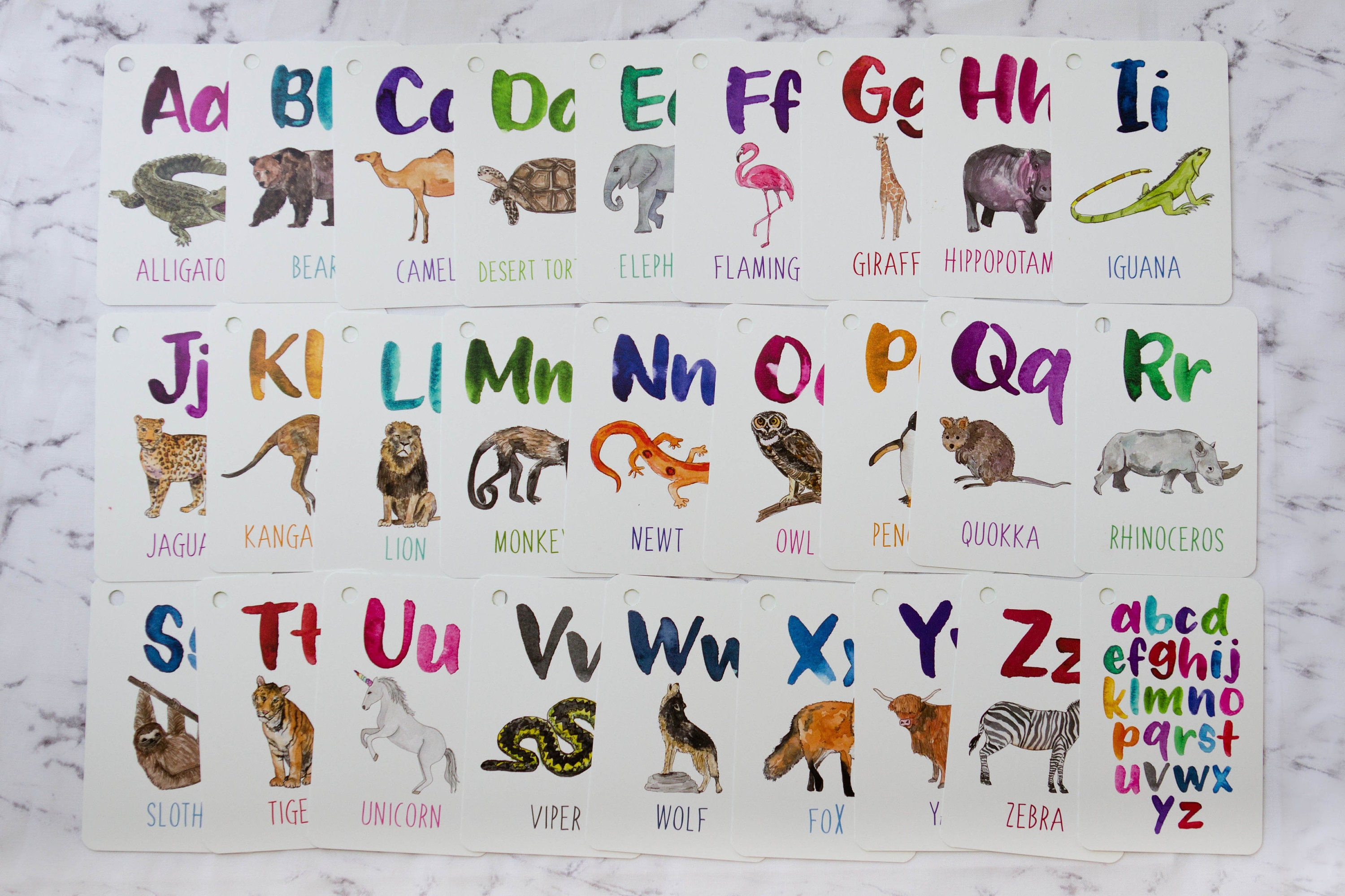 Zoo Animal Alphabet Flashcards - Etsy