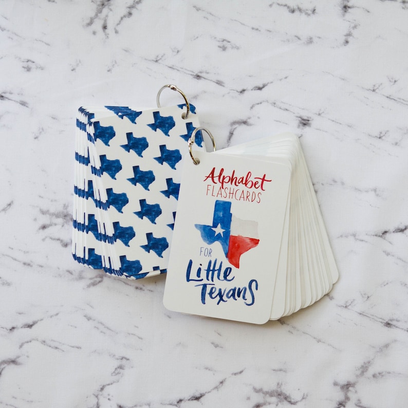 Texas Alphabet Flashcards - Etsy