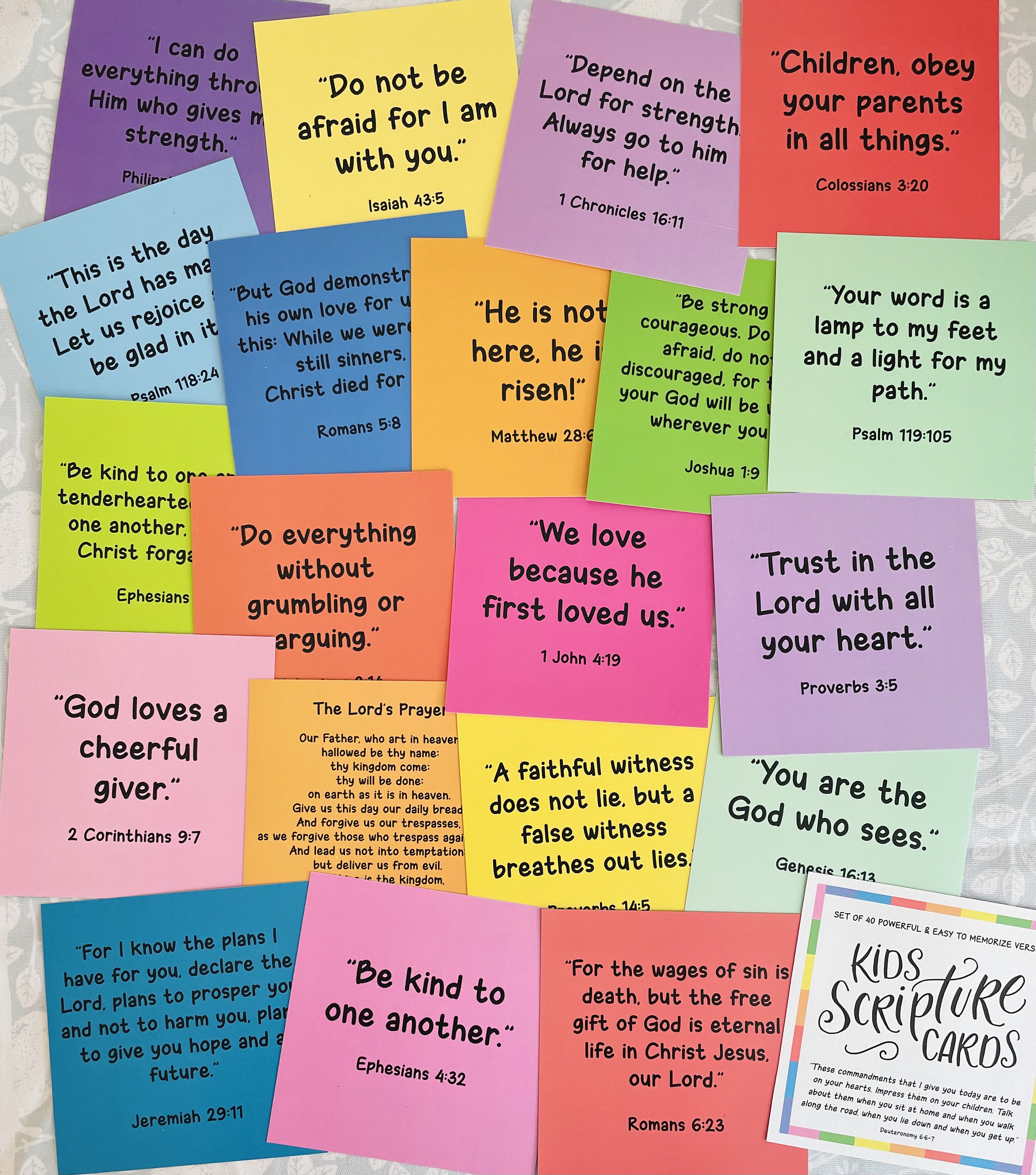 Kids Scripture Cards - Etsy
