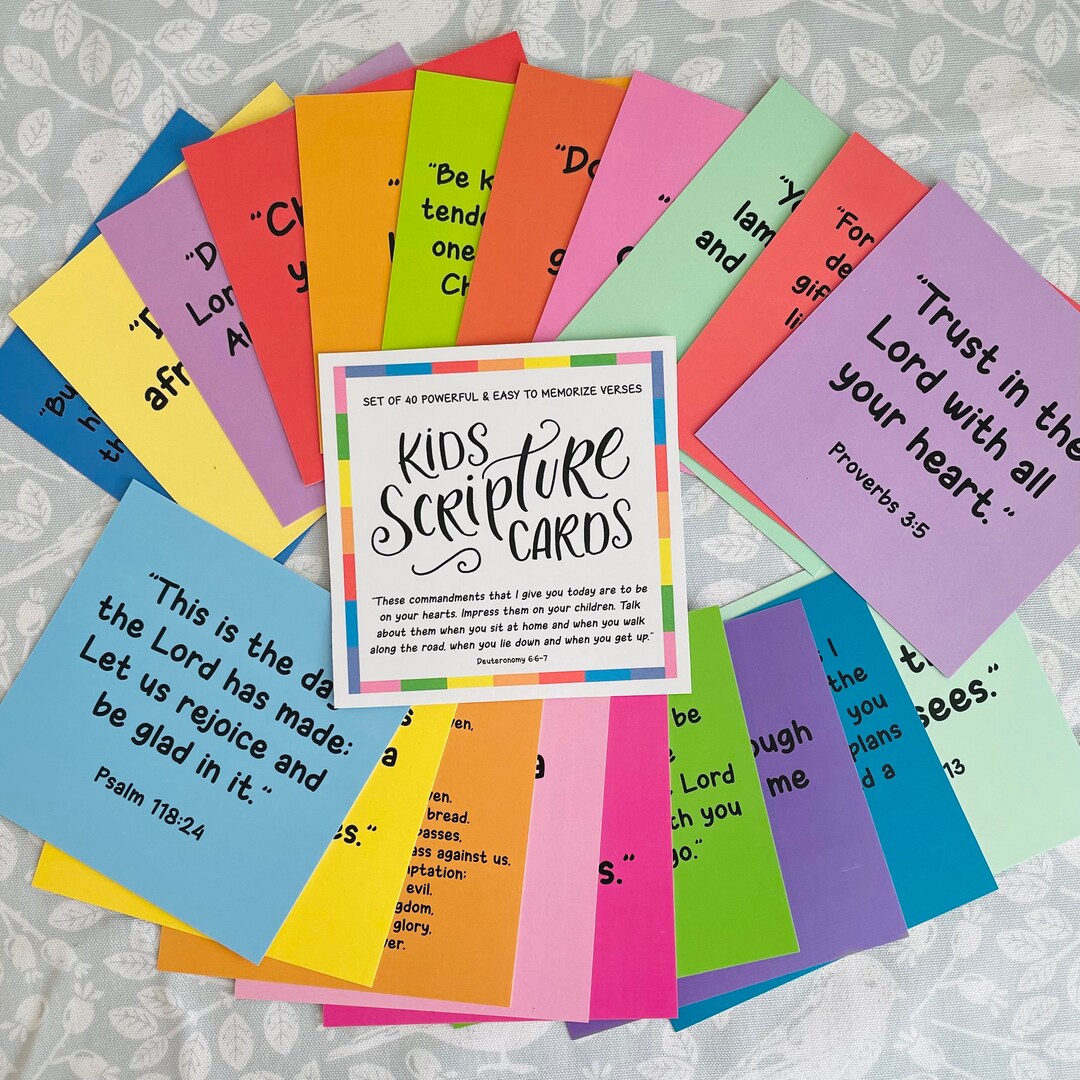 Kids Scripture Cards - Etsy
