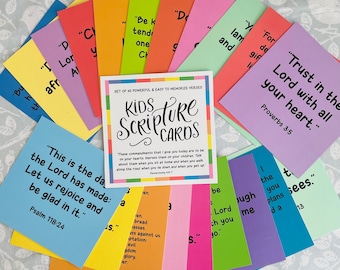 Bible Memory Verses for Young Preschoolers, Kids Scripture Cards ...